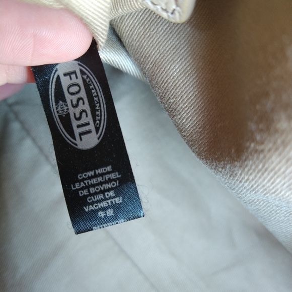 Fossil | Bags | Fossil Cognac Taupe Tan Brown Pebble Leather Mimi ...